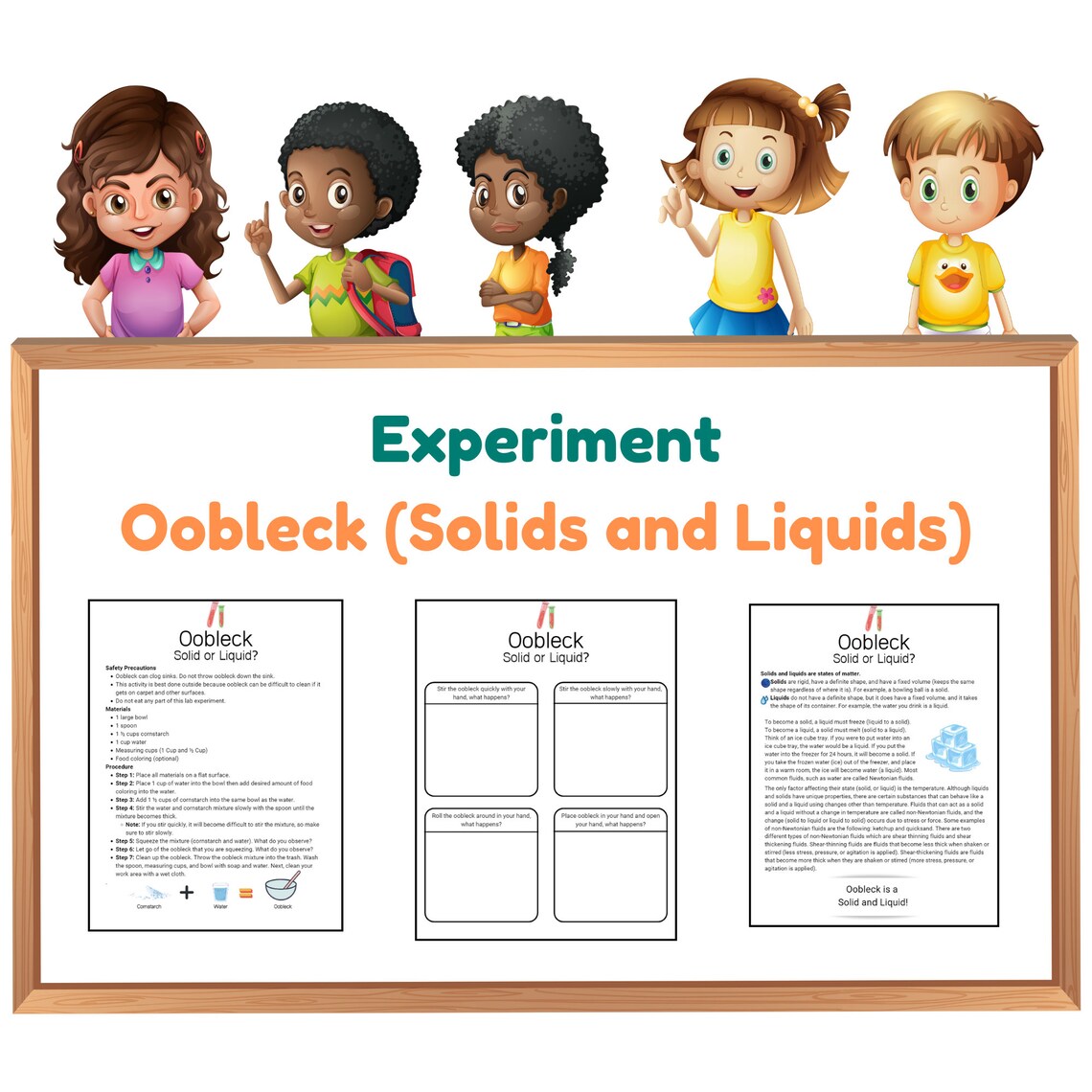 Science Experiment: Oobleck | Solids and Liquids | Elementary Science ...