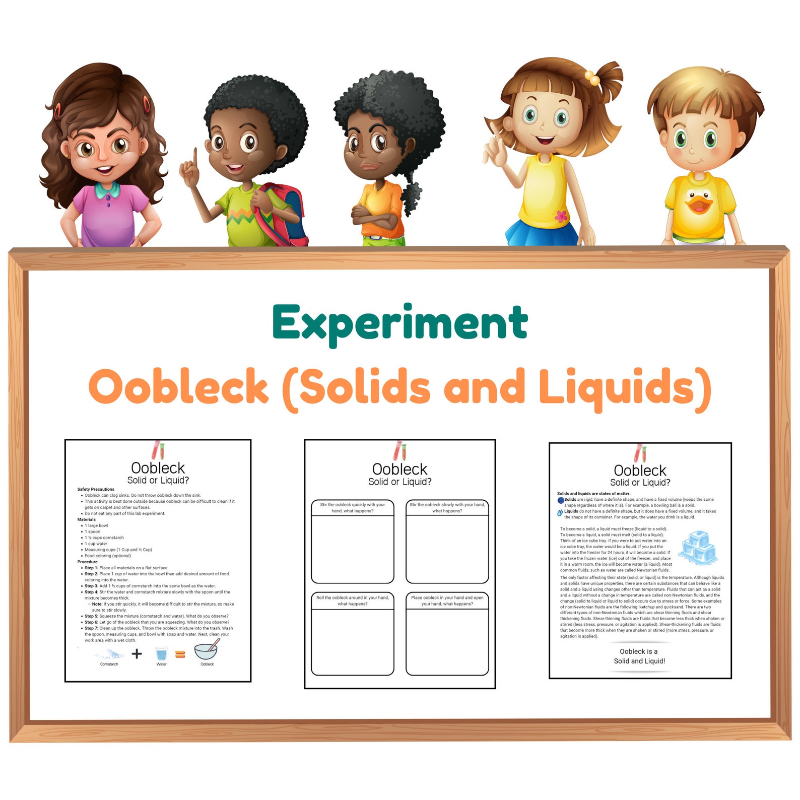 Science Experiment: Oobleck | Solids and Liquids | Elementary Science ...