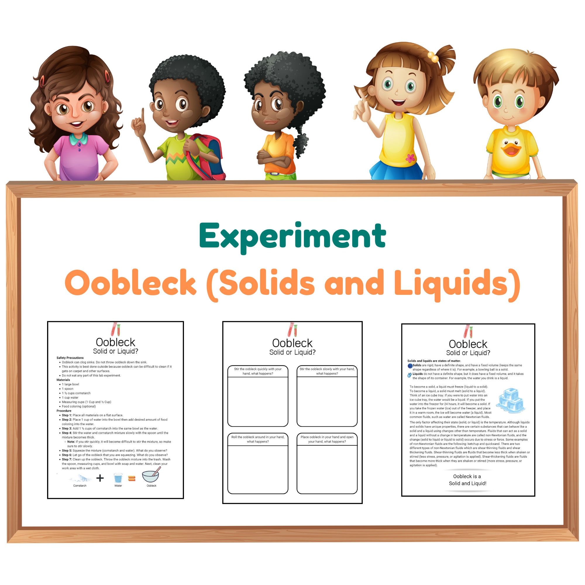 Science Experiment: Oobleck | Solids and Liquids | Elementary Science ...