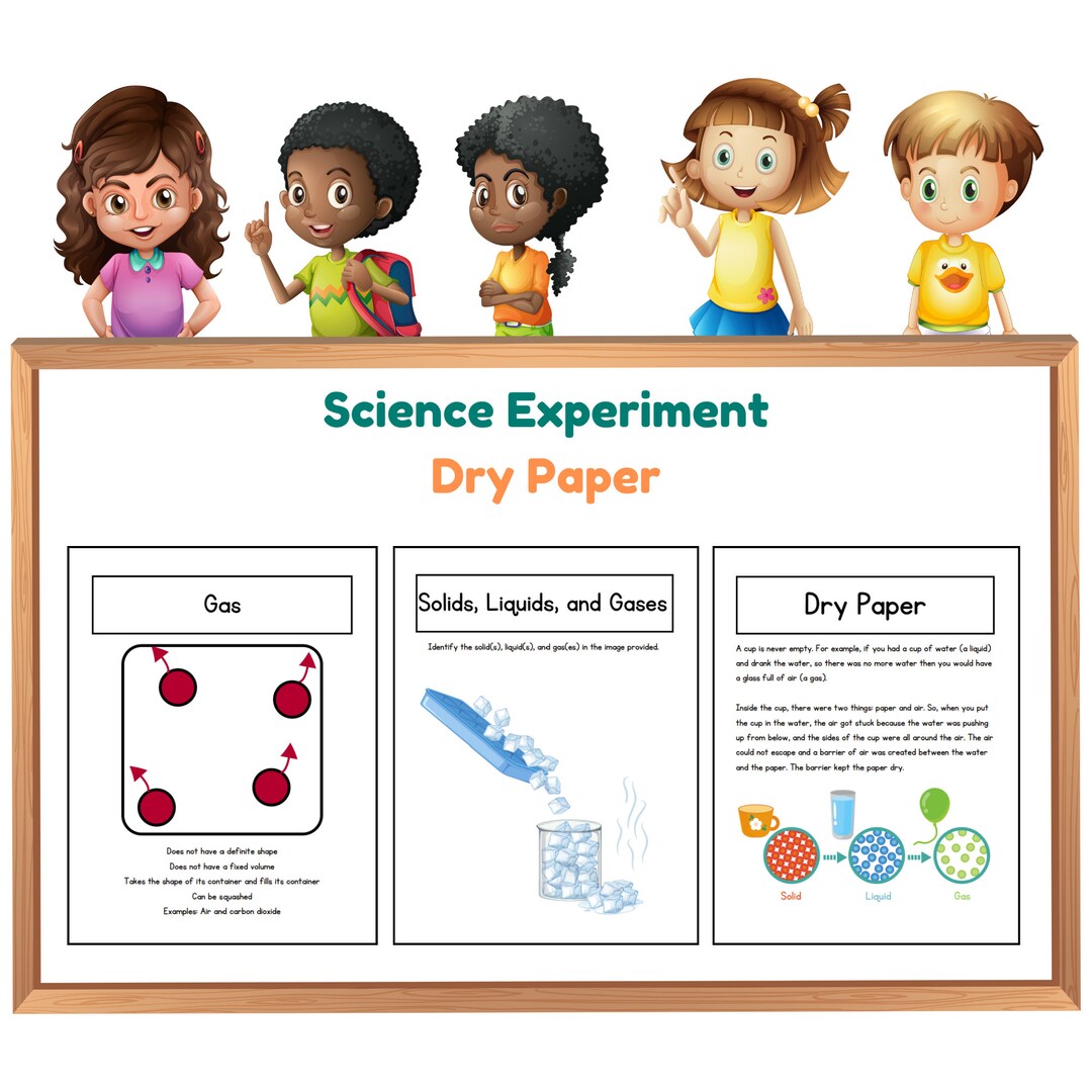 States of Matter Science Experiment: Gas, Solid, Liquid - Etsy