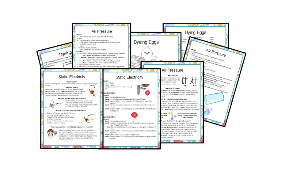 Scientific Method and Ten Experiments Elementary Science Science ...