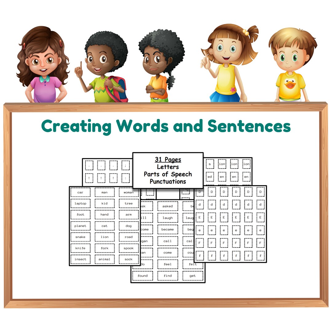 Creating Words and Sentences | Practice Creating Words | Practice ...