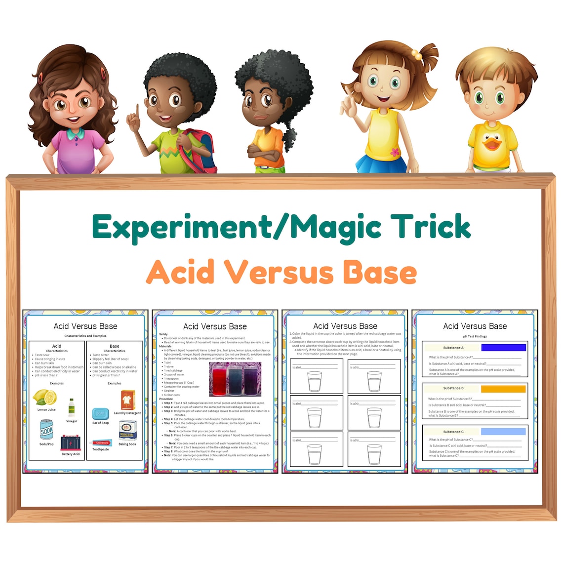 Science Experiment: Acid Versus Base | Red Cabbage Indicator | Ph Scale ...