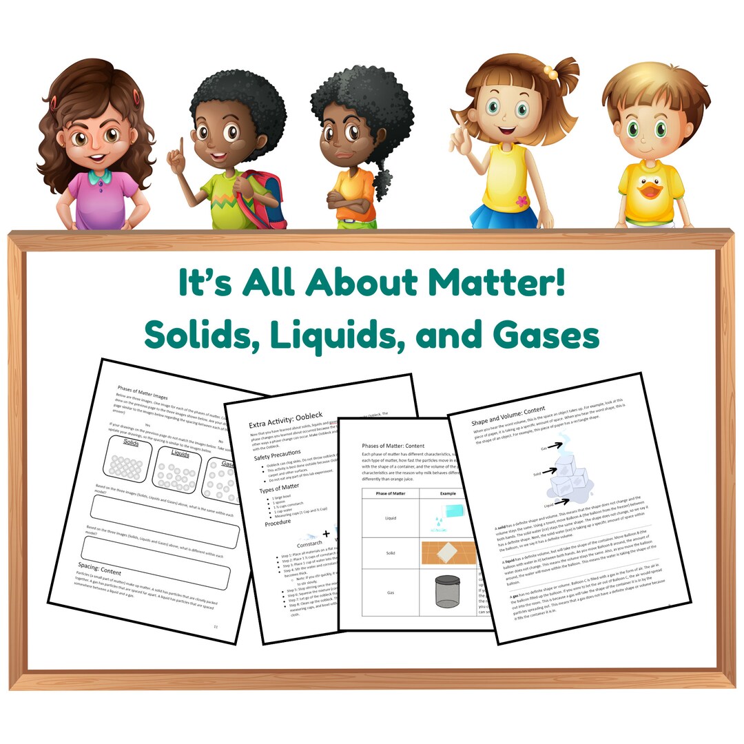 Science Unit Study: Solids, Liquids and Gases | States of Matter ...