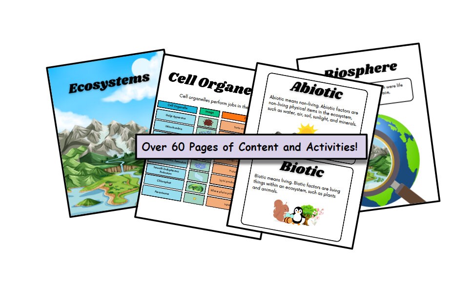 Unit Study: Ecosystems | Kindergarten Science | Science for Kids ...