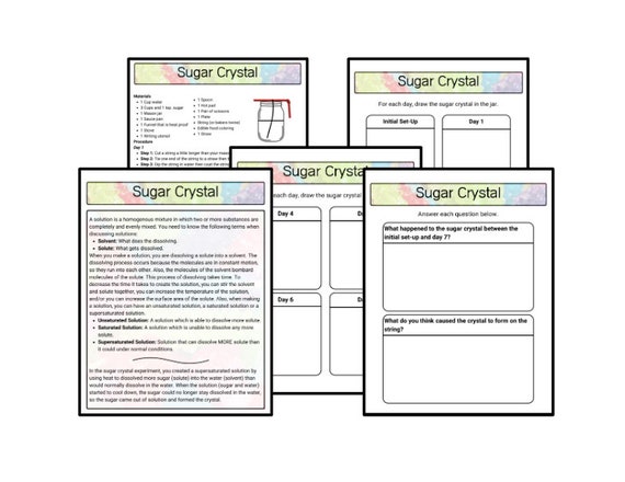 Sugar Crystal Science Project Rock Candy Experiment