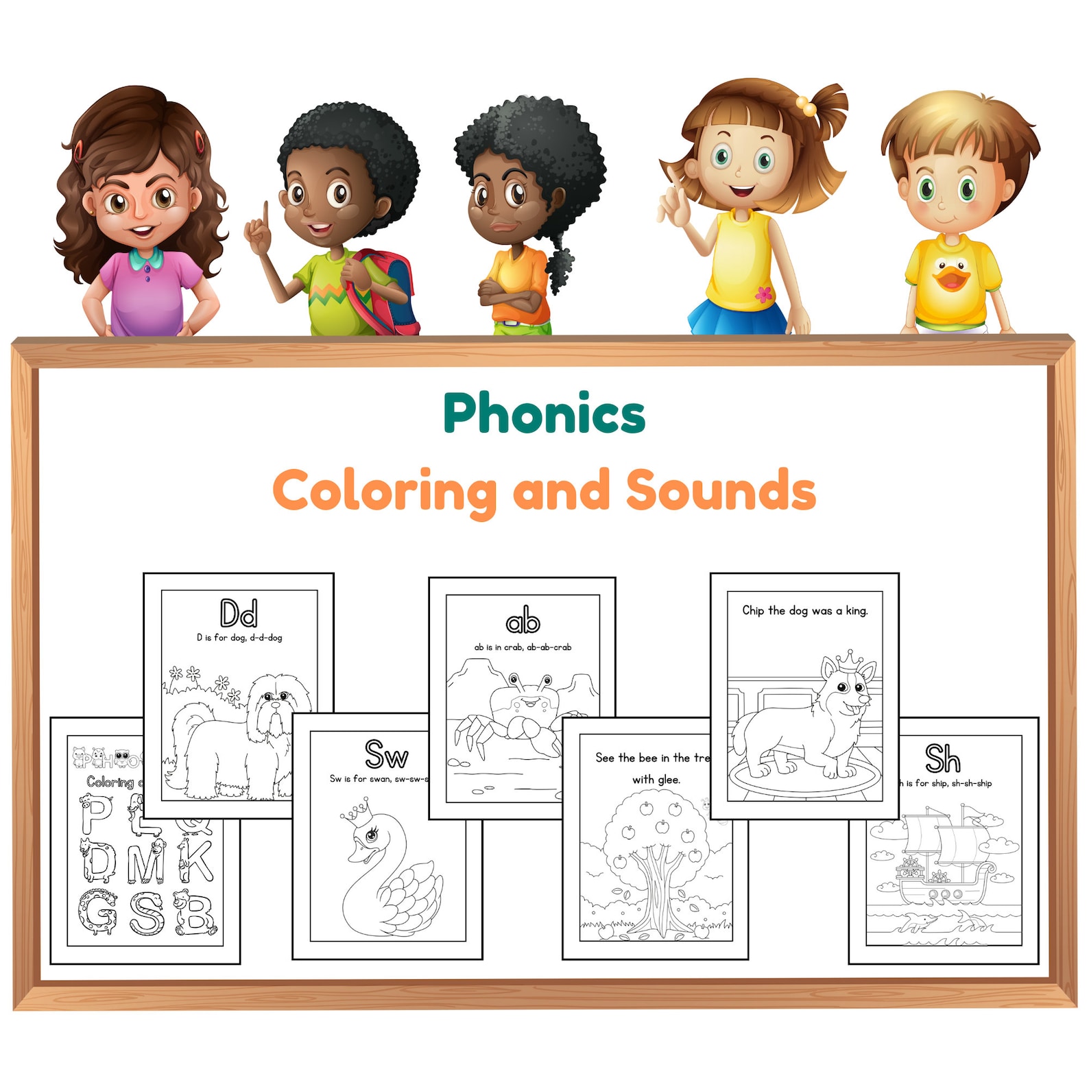 Phonics: Coloring and Sounds | Learn Sounds | Phonics Coloring Pages ...