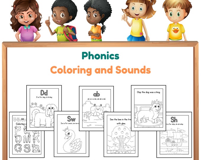 Phonics: Coloring and Sounds | Learn Sounds | Phonics Coloring Pages ...