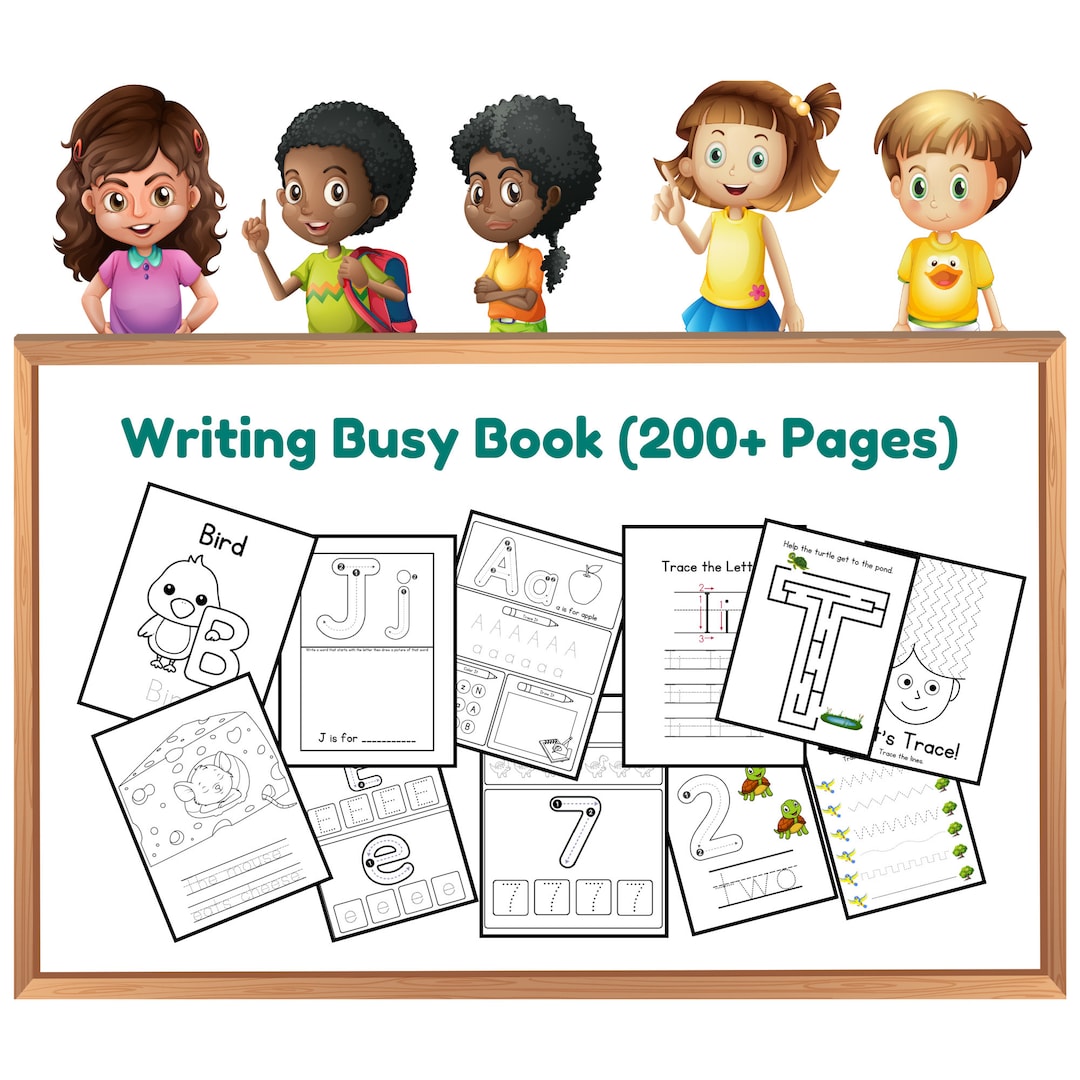 Writing Busy Book | Tracing | Handwriting Practice Sheets | Coloring ...