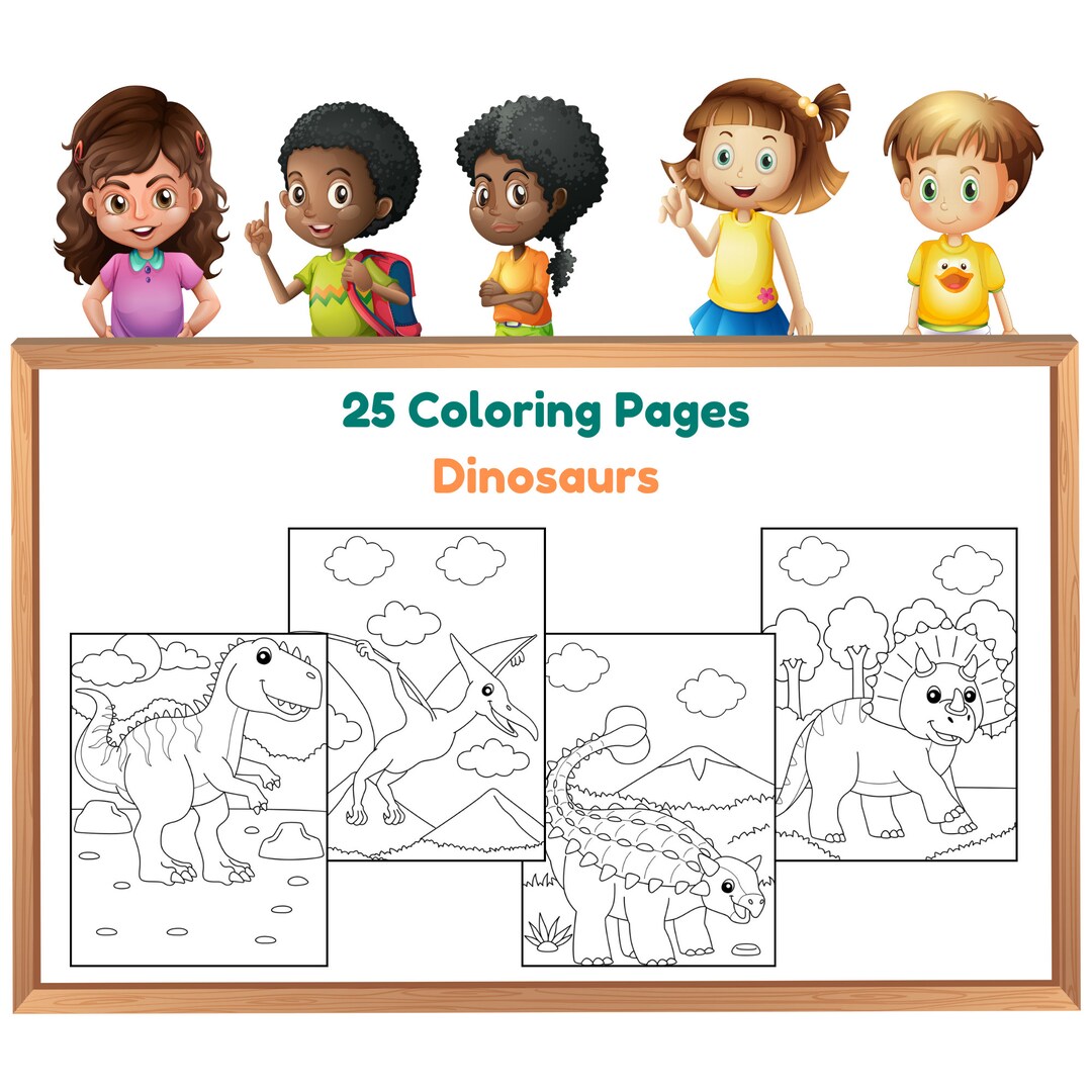 Digital Coloring Pages | Dinosaur Coloring Pages | Kids Coloring Pages ...