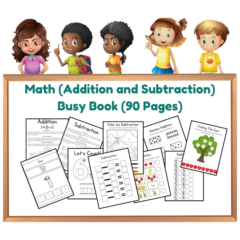 Math Busy Book | Addition | Subtraction | Numbers | Preschool Math ...