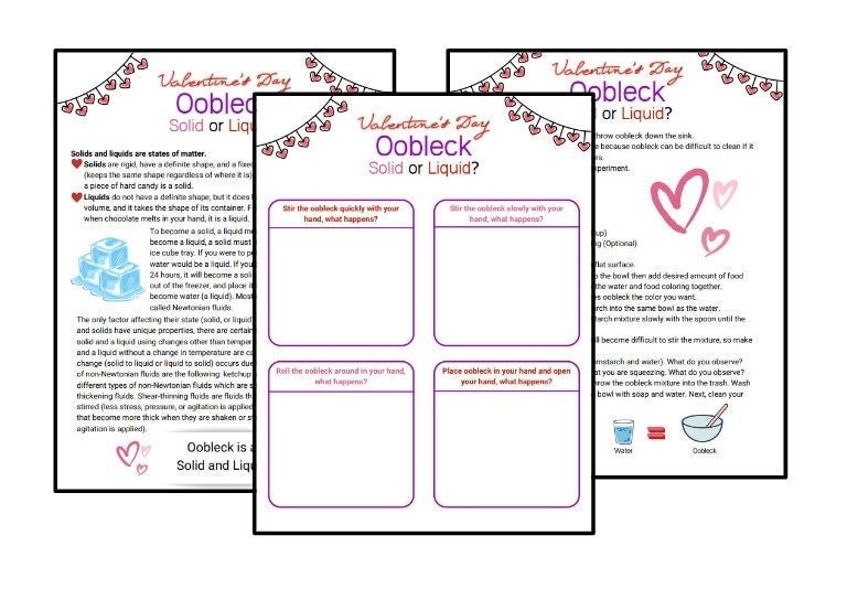 Valentine's Day Science Experiment: Make Red, Purple or Pink Oobleck ...