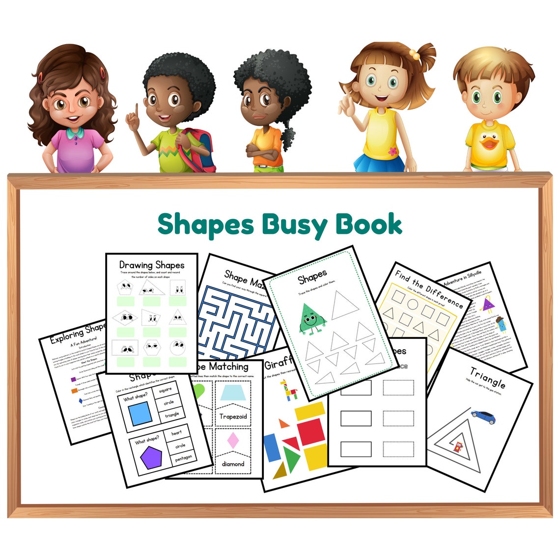Shapes Busy Book | 2D Shapes | 3D Shapes | Shapes Worksheet ...