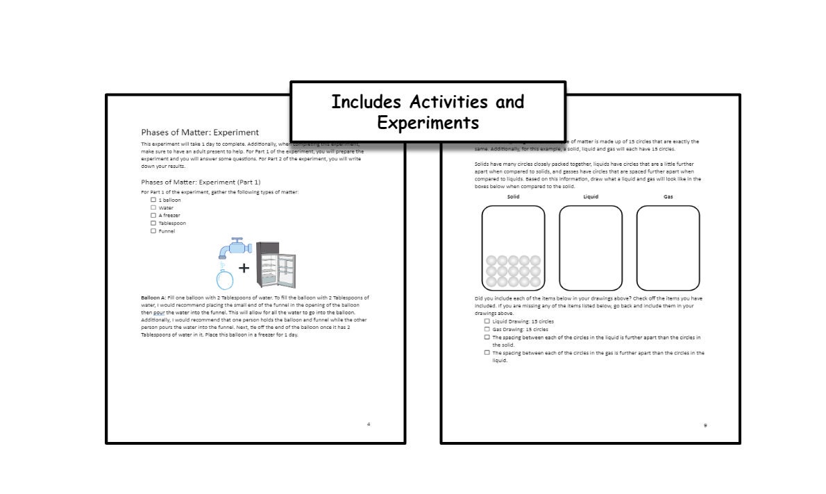 Science Unit Study: Solids, Liquids and Gases | States of Matter ...