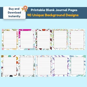 Printable Blank Journal Pages | Kids Journal | Adult Journal | Work ...