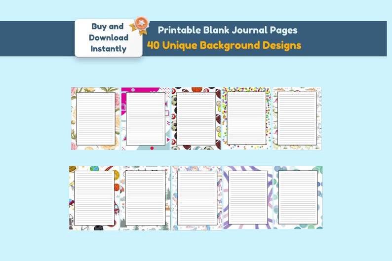 Printable Blank Journal Pages | Kids Journal | Adult Journal | Work ...