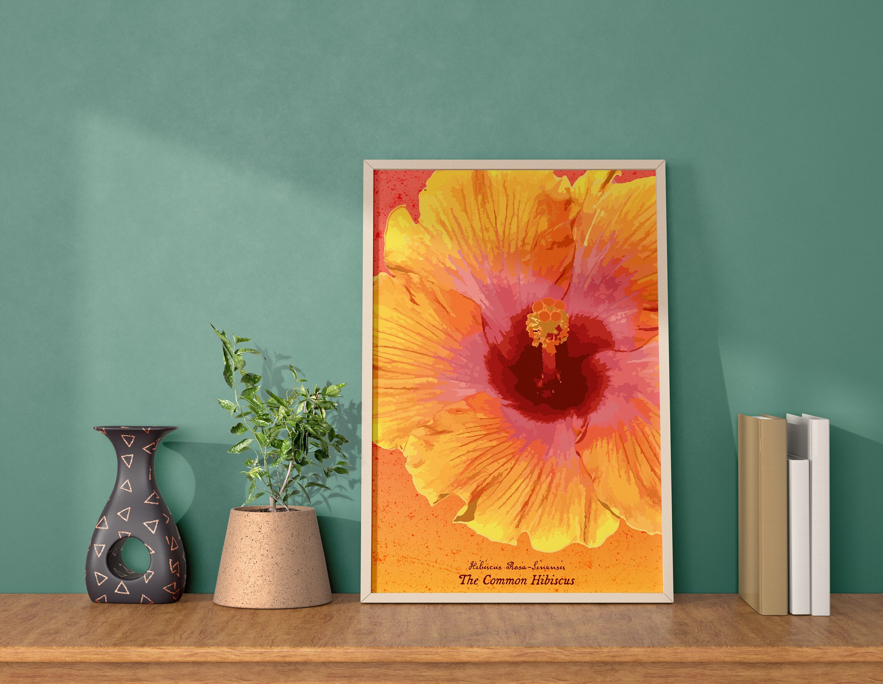 Hibiscus Flower Poster Digital Download - Etsy