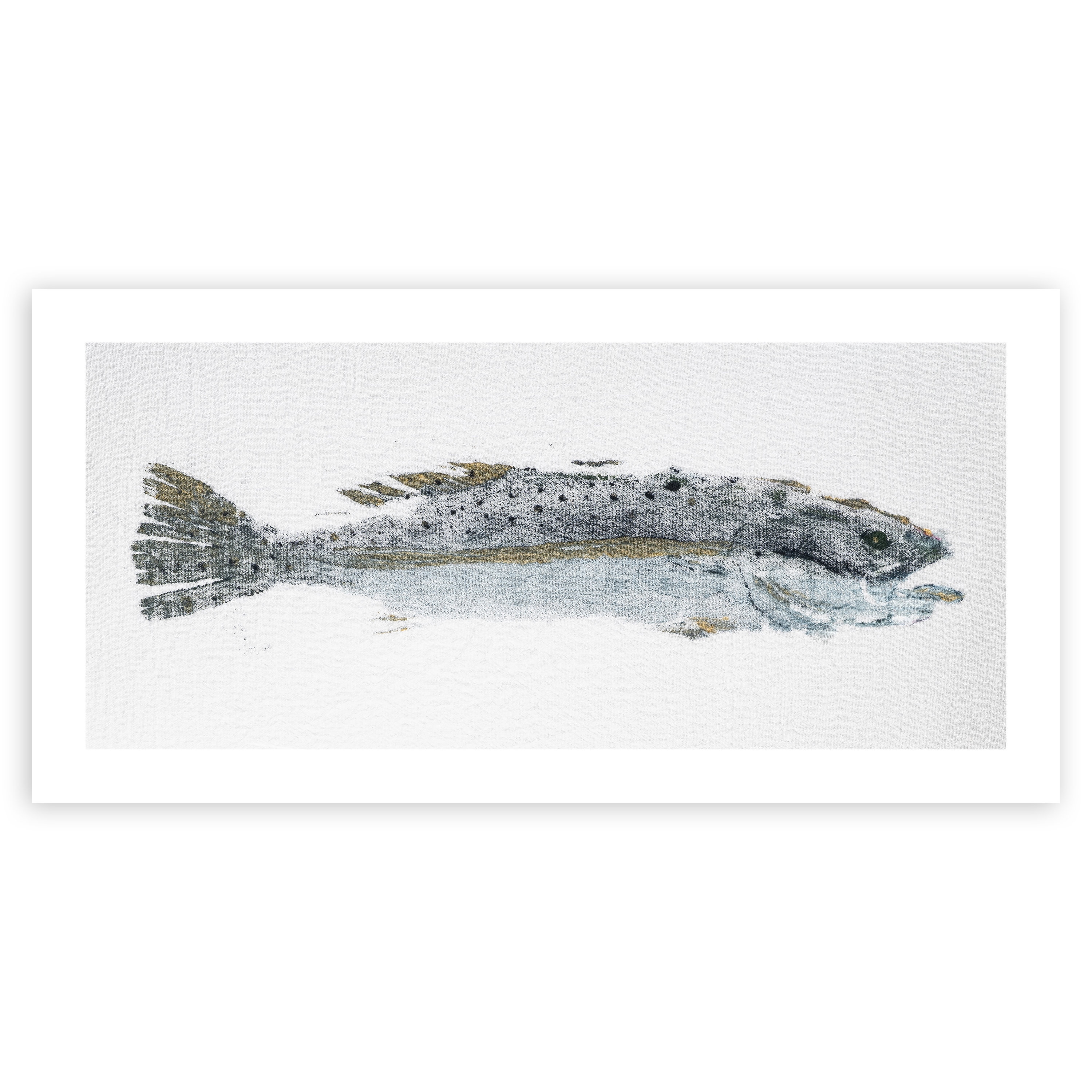 Speckled Trout Gyotaku Physical Art Print | Spotted Seatrout | Coastal ...