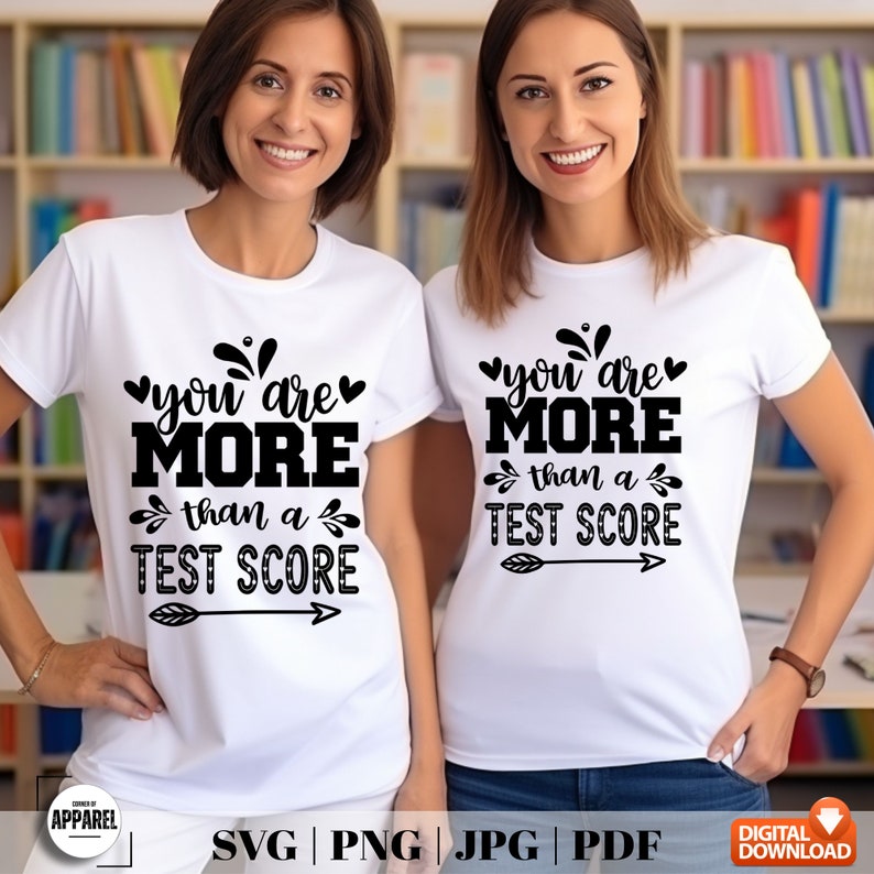 You Are More Than A Test Score SVG, Teacher Gift (digital Download) - Etsy