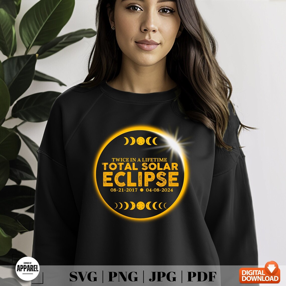 Total Solar Eclipse 2024 Svg,2024 Total Solar Eclipse April 8 Svg Png ...