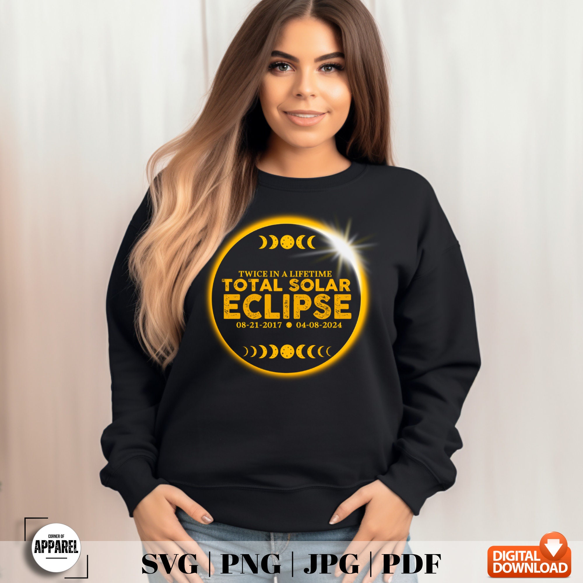 Total Solar Eclipse 2024 Svg,2024 Total Solar Eclipse April 8 Svg Png ...