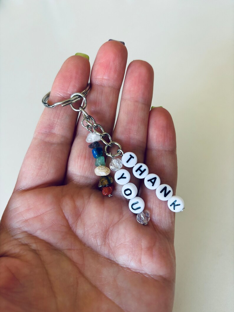 Handmade Keychain Drive Safe Thank You Gift Present Personalised Chakra ...