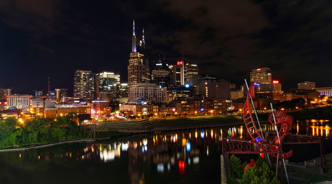 Nashville Skyline Canvas Print, Tennessee Cityscape Wall Art - Etsy