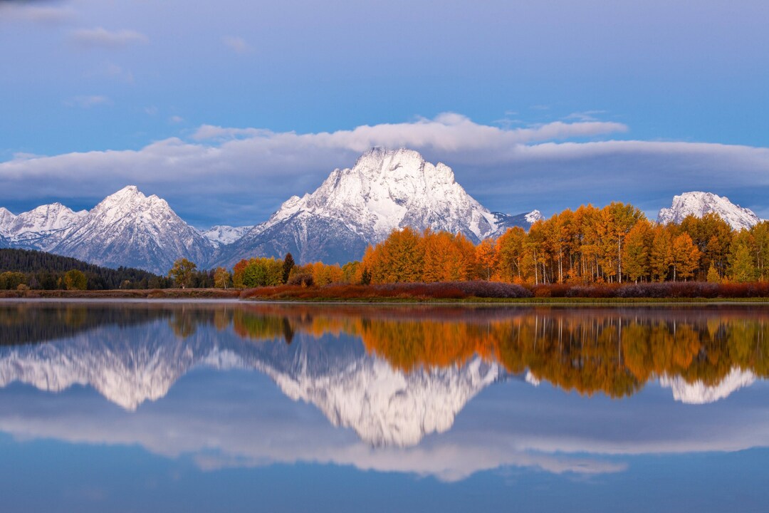 Oxbow Bend Grand Tetons Print, Wyoming Sunrise Reflection, Metal Art ...