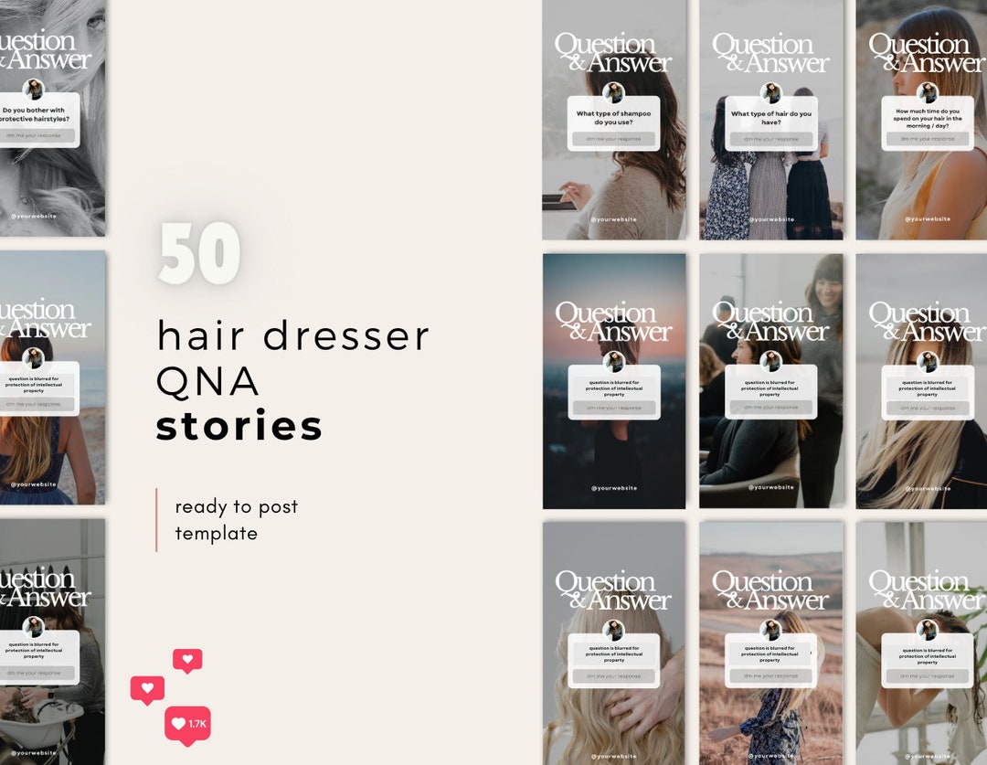 50 Hairdresser QNA Story Posts | Hair Stylist Professional Instagram ...