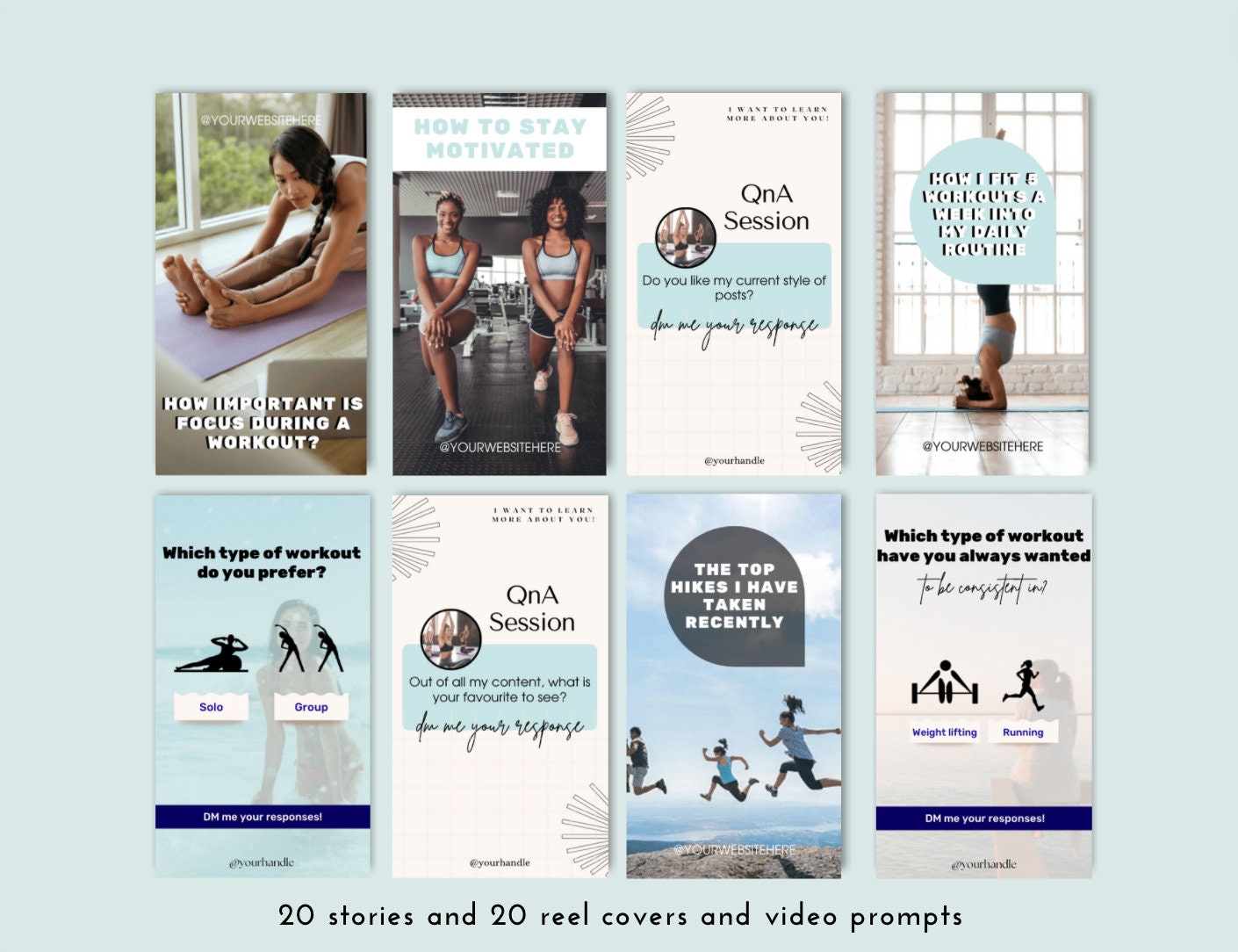 100 Fitness Instagram Post Templates | Health & Fitness | Fitness ...