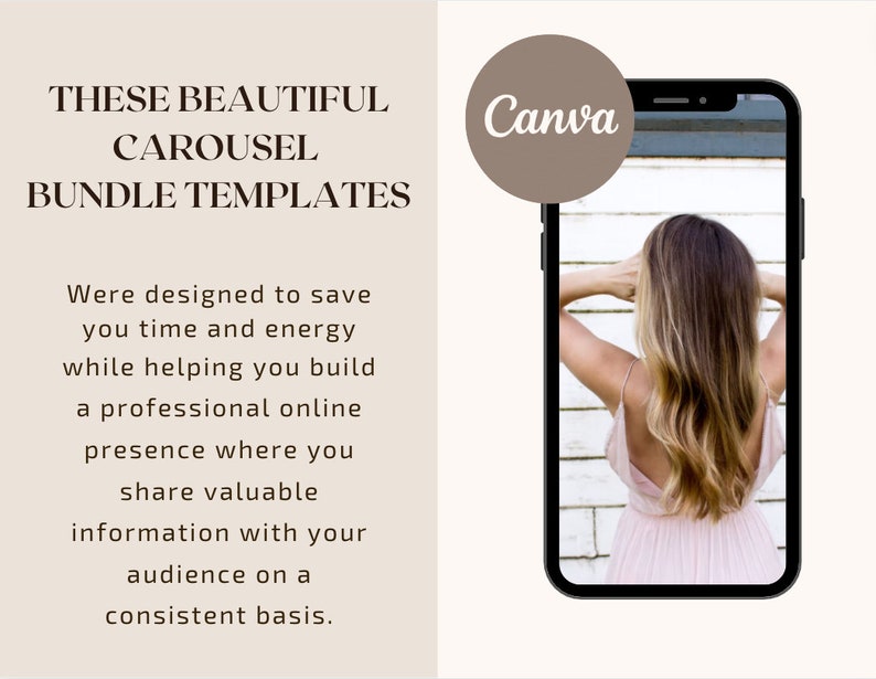 Neutral Hairdresser Carousel Instagram Feed Templates | Hair Stylist ...