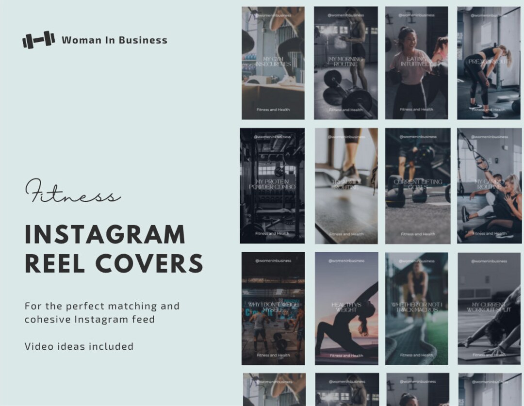 20 Fitness Coach Aesthetic Instagram Reel Covers | Health and Wellness ...