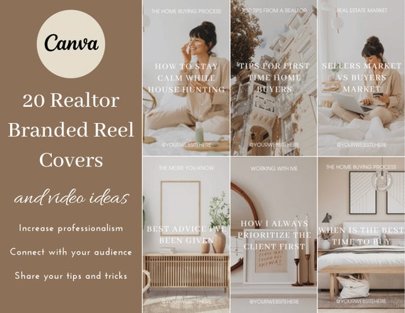 20 Real Estate Instagram Reels Branded Realtor Reel Covers - Etsy