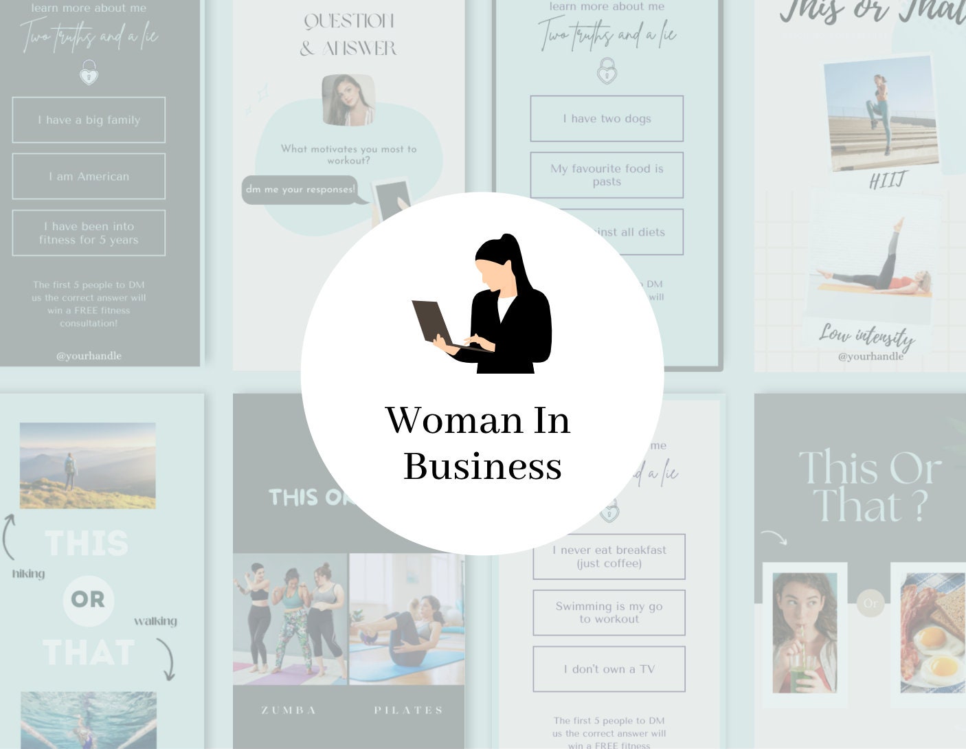 100 Fitness Instagram Post Templates Health & Fitness Fitness Templates ...