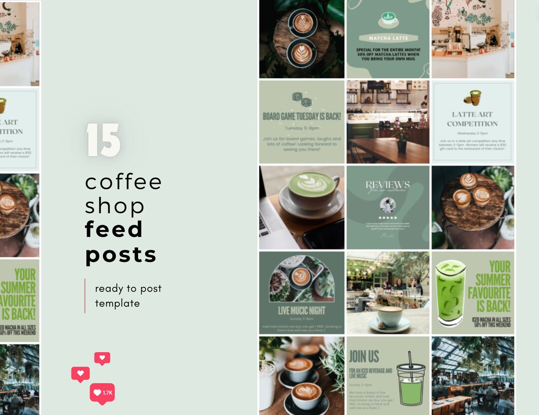 Coffee Shop Feed Posts | Cafe Instagram Marketing | Neutral Social ...