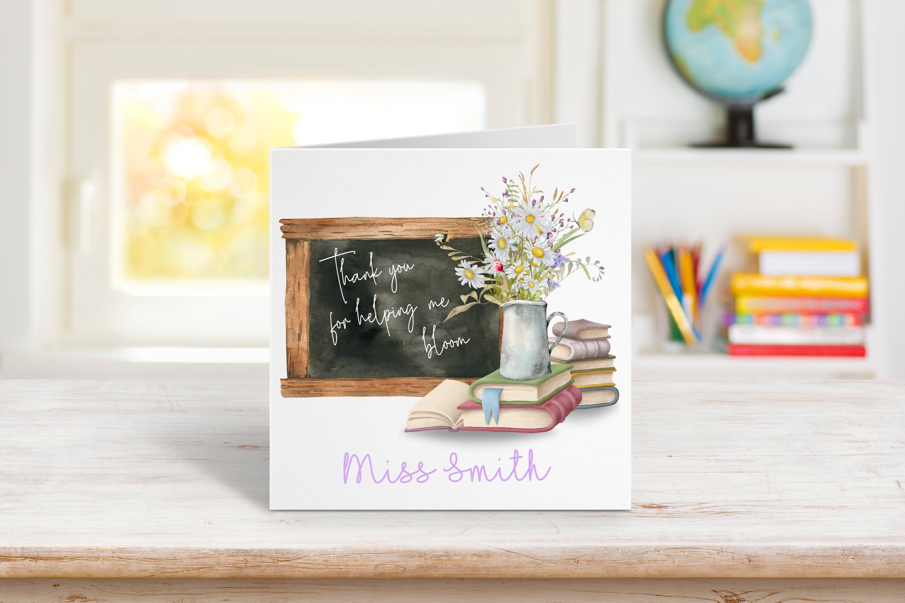 Personalised Teacher Thank You Card, Teaching Assistant Card, Teacher ...