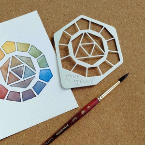 Geometric Color Wheel STENCIL 3D Printed - Etsy
