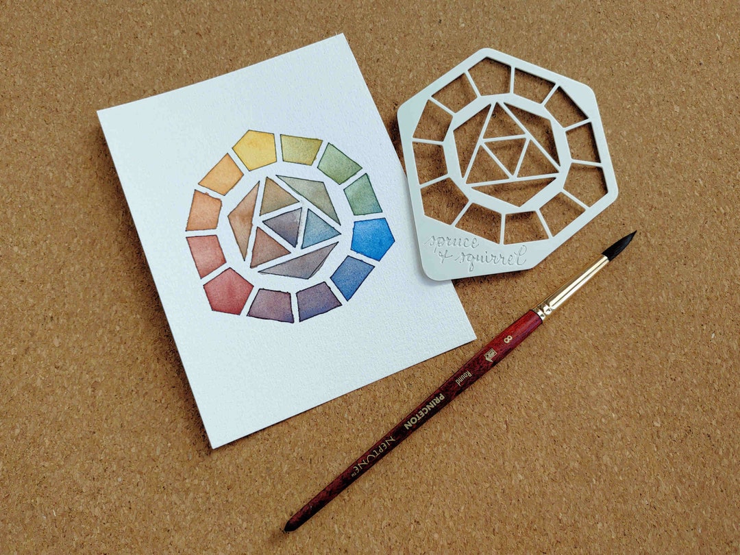 Geometric Color Wheel STENCIL 3D Printed - Etsy