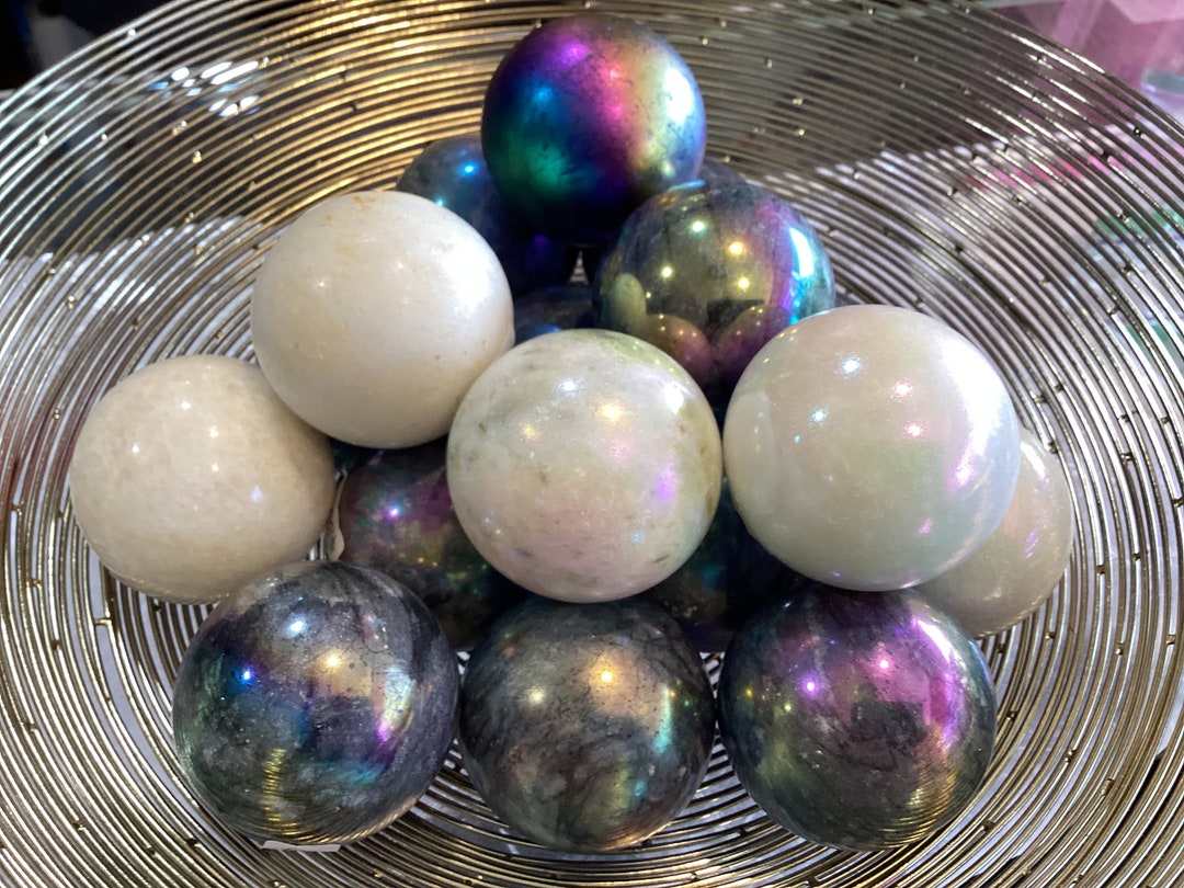 Aqua Aura Quartz Spheres - Etsy