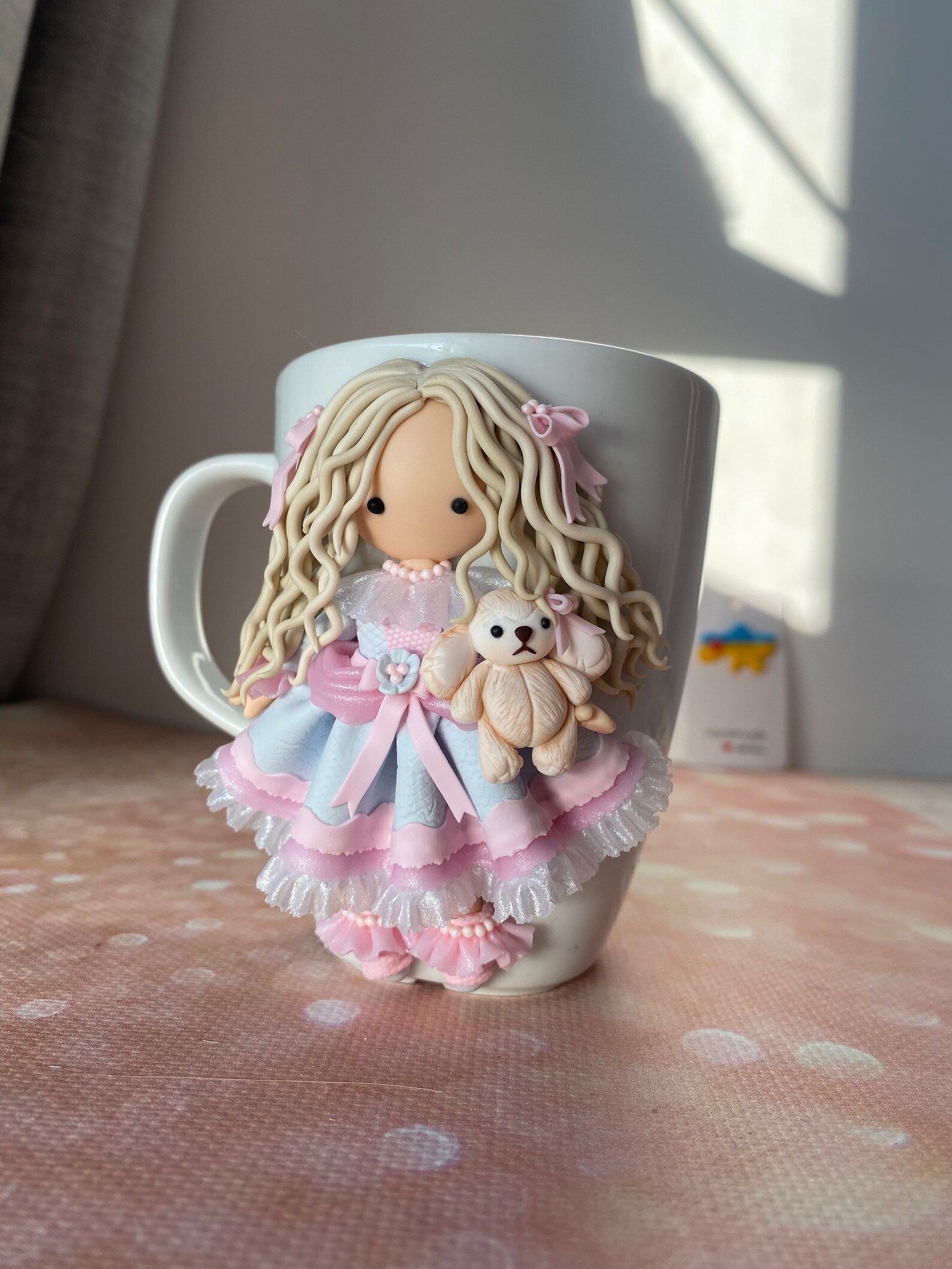 Tasse Artisanale Personnalisée Coffee/tea Cup With Handmade Decor ...