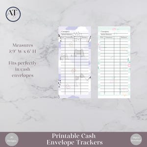 Printable Cash Envelope Trackers, Digital Download, Hello Spring ...