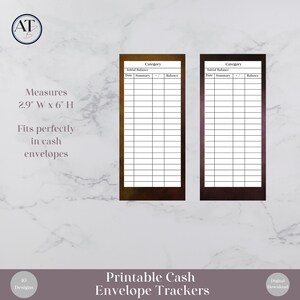 Printable Cash Envelope Trackers, Digital Download, Galaxies Designs ...