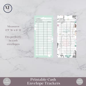 Printable Cash Envelope Trackers, Digital Download, Hello Spring ...