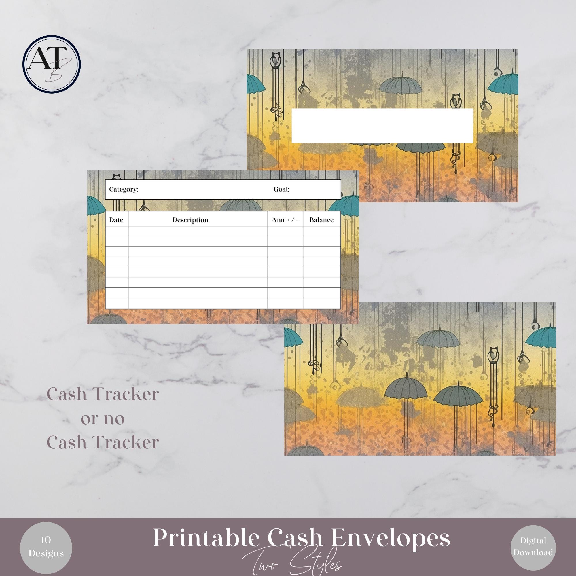 Printable Cash Envelopes, Rain & Radiance Designs (digital Download) - Etsy