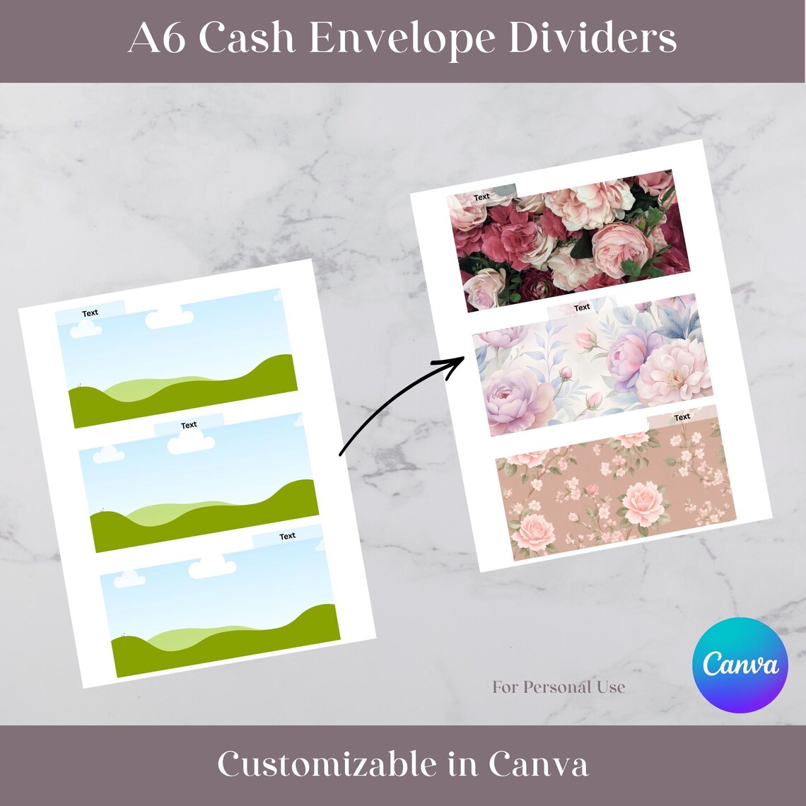 Customizable Canva Template for Cash Envelope Dividers | Printable ...