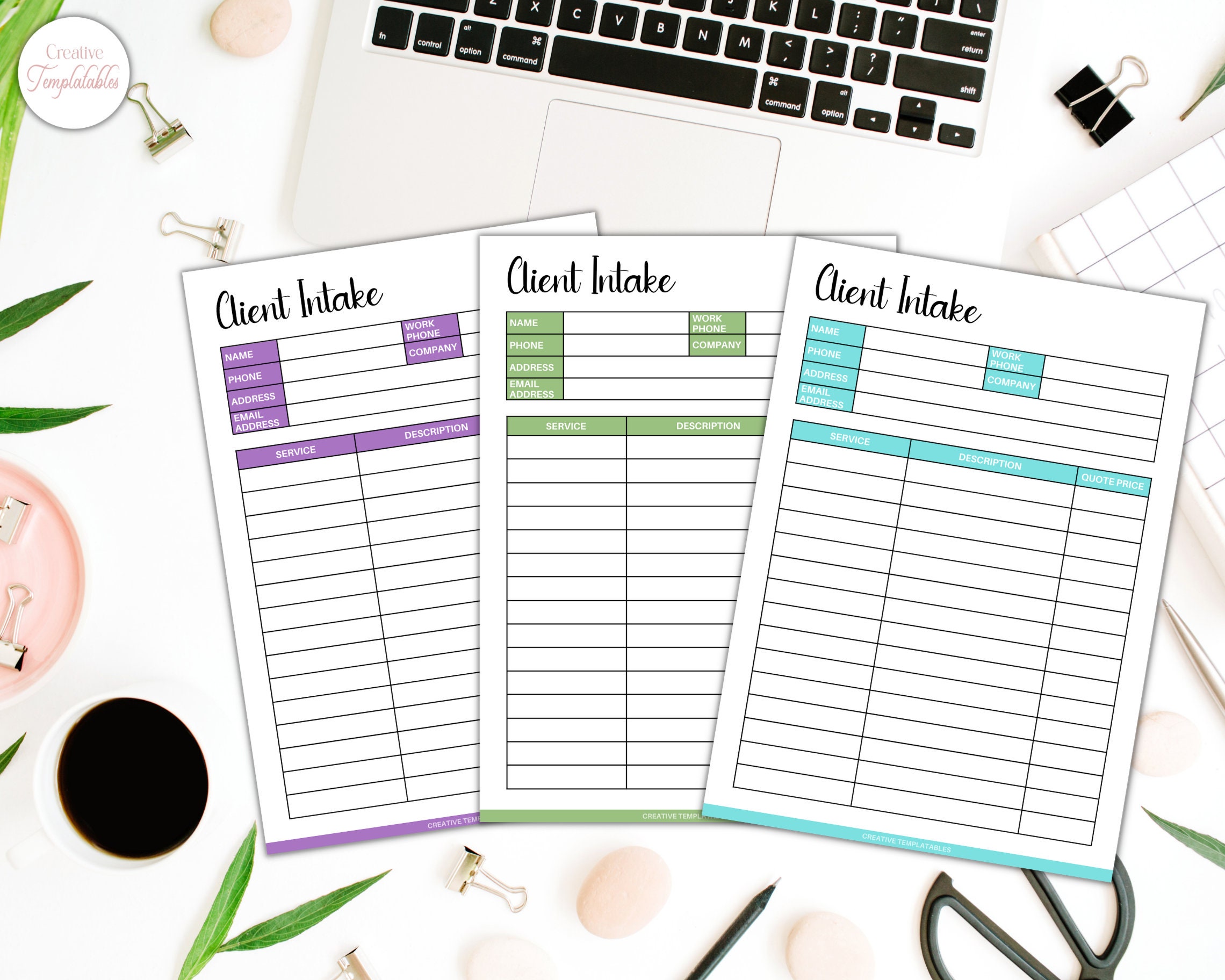 Client Intake Tracker Printable Client Intake Log - Etsy