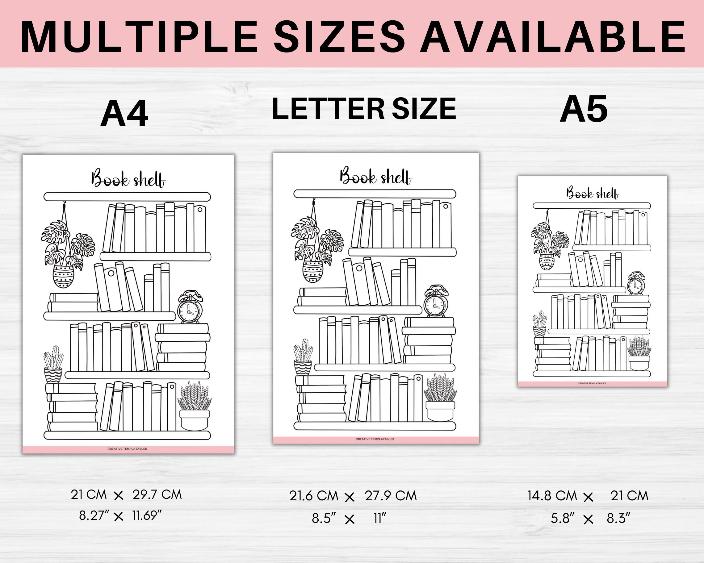 Reading Tracker Printable Bookshelf Reading Log Book - Etsy