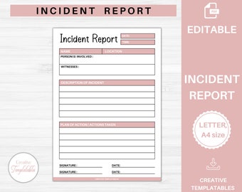 Sports Incident Report - Etsy