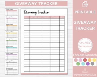 Giveaway Sheet - Etsy