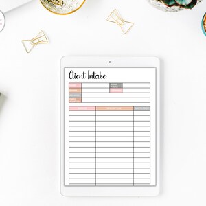 Client Intake Tracker Printable Client Intake Log - Etsy UK